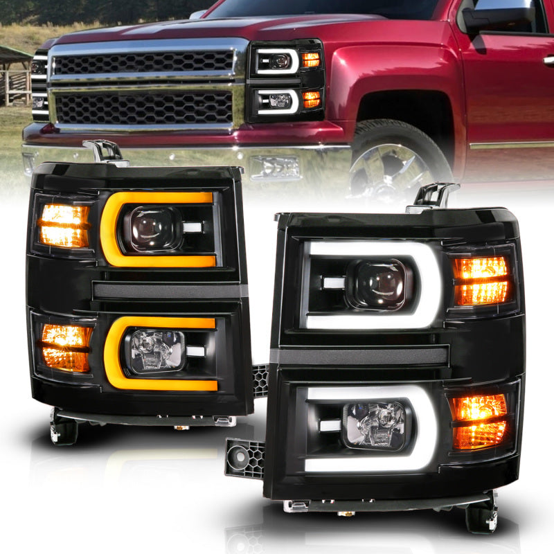 Anzo 14-15 Chevy Silverado 1500 Black Dual Switchback+Sequential LED T – FI Performance