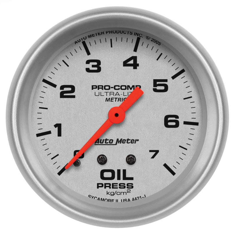 Autometer Ultra-Lite 66.7mm METRIC 0-7 Kg/CM 2 Oil Pressure Mechanical – FI Performance