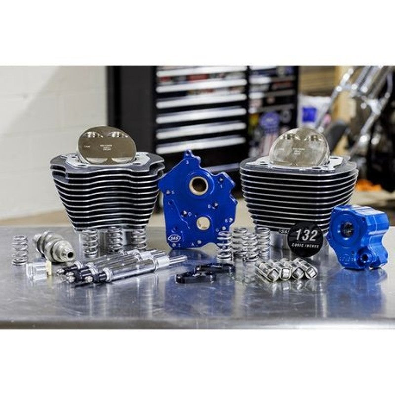 S&S Cycle 2017+ M8 Models 4.320in Bore 550C Cam Power Pack - Black Gra – FI Performance