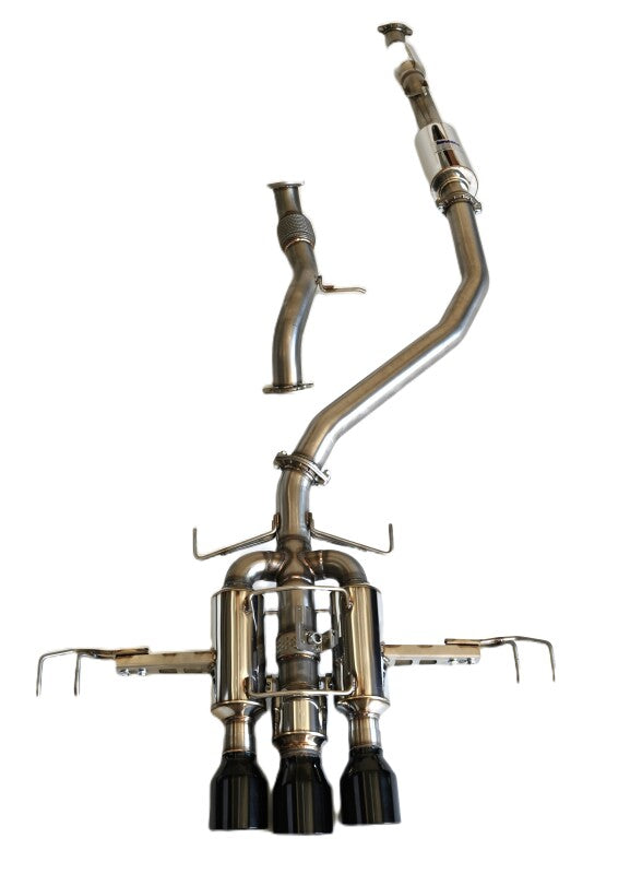 Invidia 22+ HONDA CIVIC TYPE-R FL5 R400 SINGLE LAYER BLACK TIP CAT-BAC ...