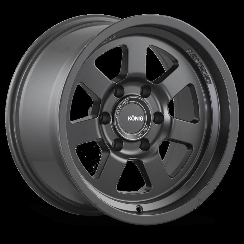 Konig HT2 17X8.5 6X139.7 ET-6 Matte Black – FI Performance