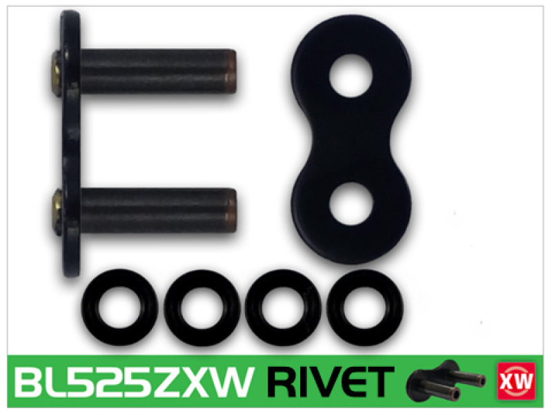 RK Chain BL525ZXW-RIVET - Black Scale – FI Performance