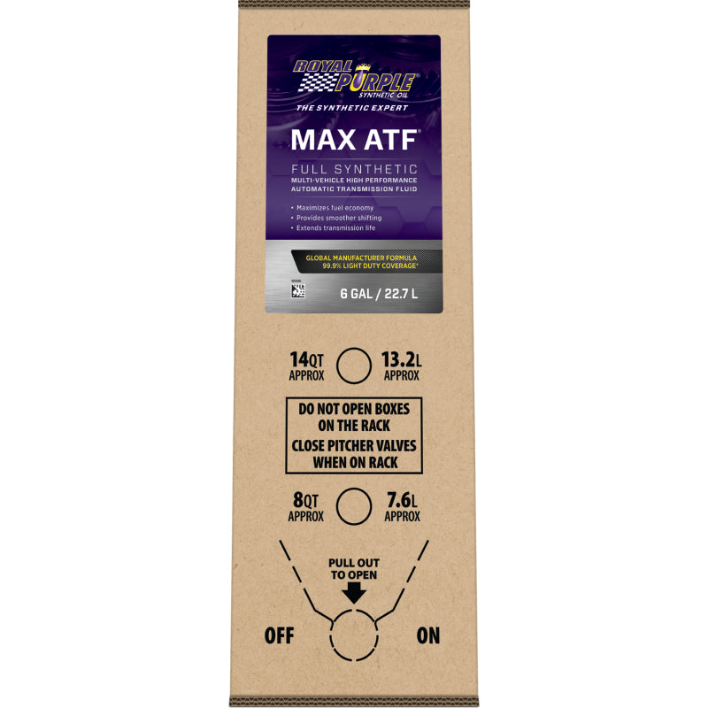 Royal Purple Max ATF Automatic Transmission Fluid - 6 Gallon Bag-In-Bo ...