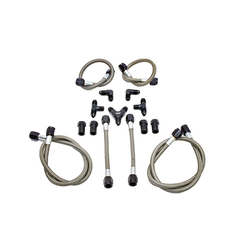 Snow Performance Water Quad Nozzle Stainless Steel Braided Line Upgrad ...