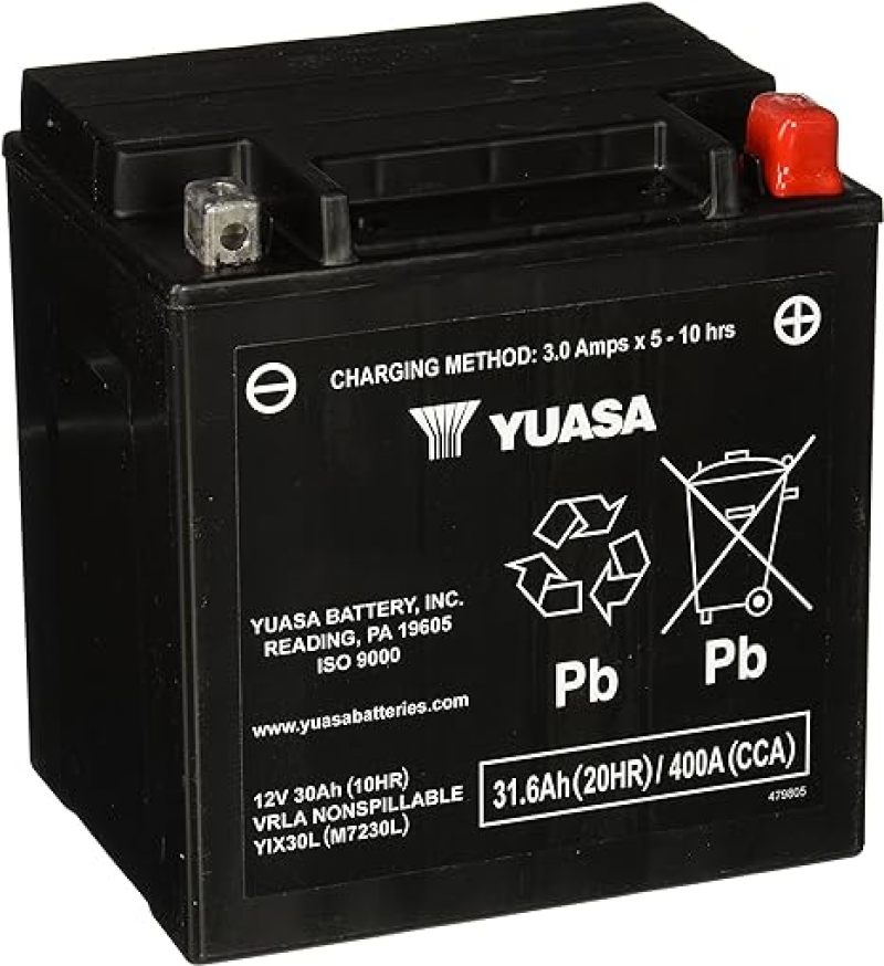 Yuasa YIX30L-PW Maintenance Free AGM 12-Volt Battery – FI Performance