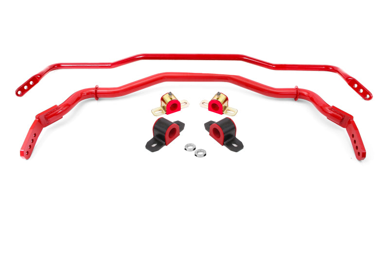 BMR 15-22 S550 Mustang Sway Bar Kit with Bushings Front and Rear Red ...