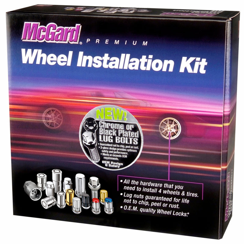 McGard 5 Lug Hex Install Kit w/Locks (Cone Seat Bolt) M14X1.5 / 17mm H ...