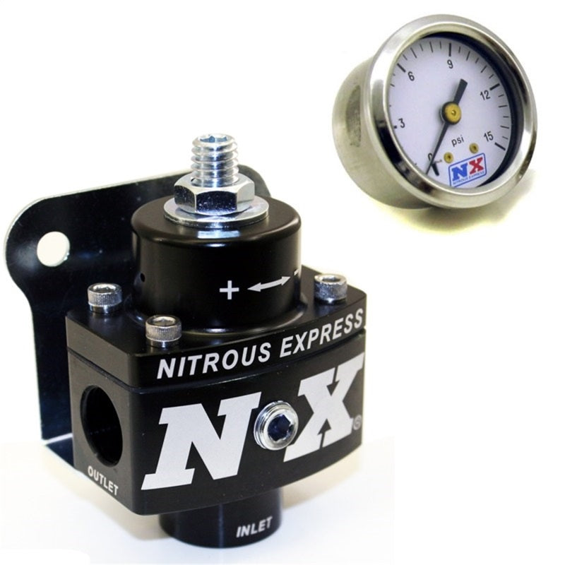 Nitrous Express Fuel Pressure Regulator Non Bypass w/Fuel Pressure Gau ...