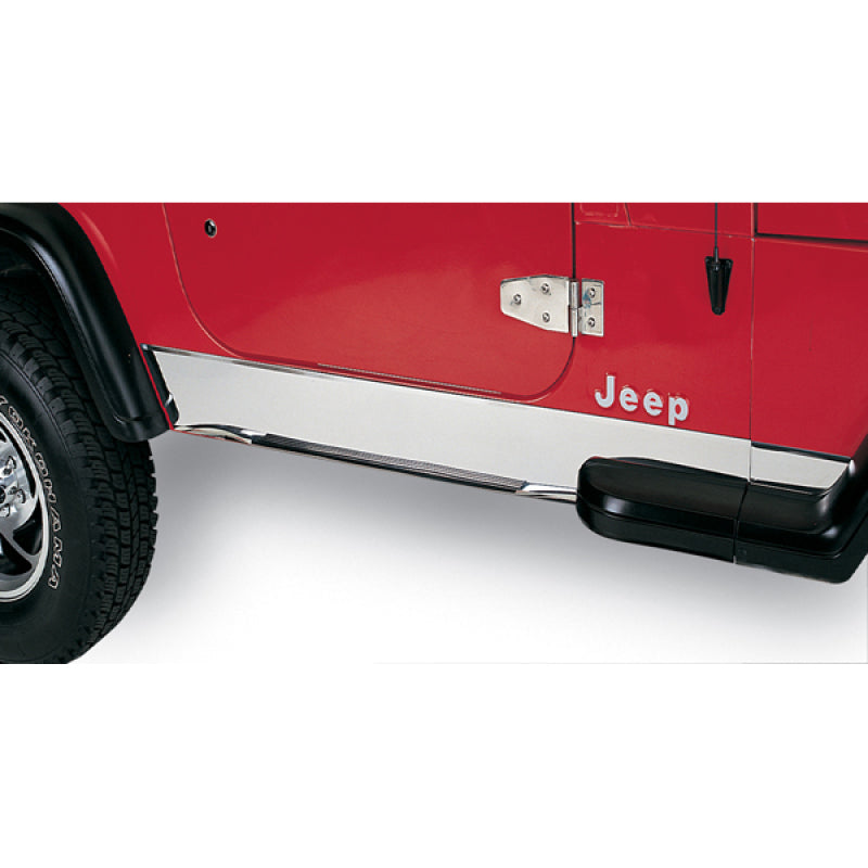 Rugged Ridge 87-95 Jeep Wrangler YJ Stainless Steel Rocker Panel Cover ...